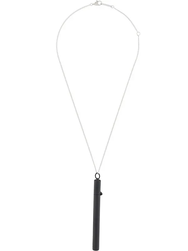 AMBUSH Case Pendant Necklace - 1072 Black Silver