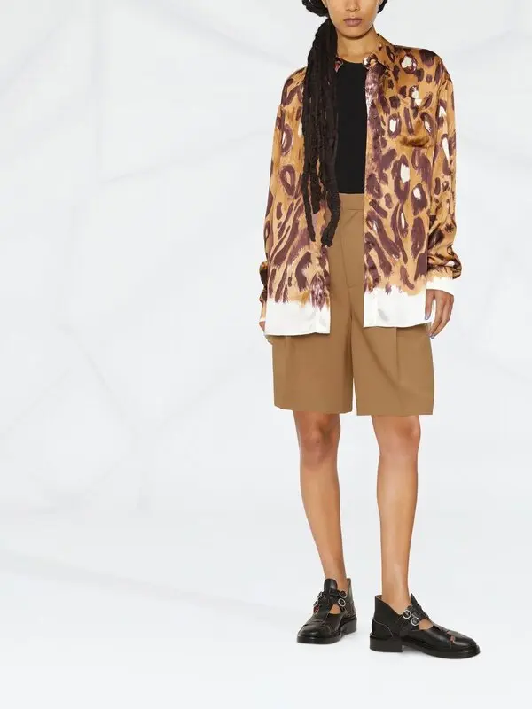 Marni All-over Leopard-print Shirt - Brown