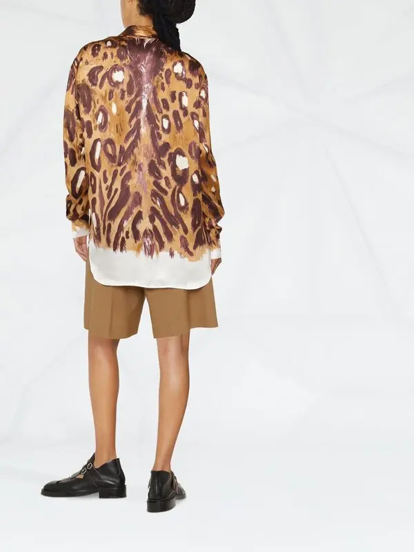 Marni All-over Leopard-print Shirt - Brown