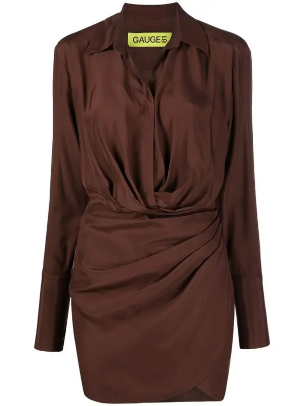Gauge81 Naha Short Dress - Brown