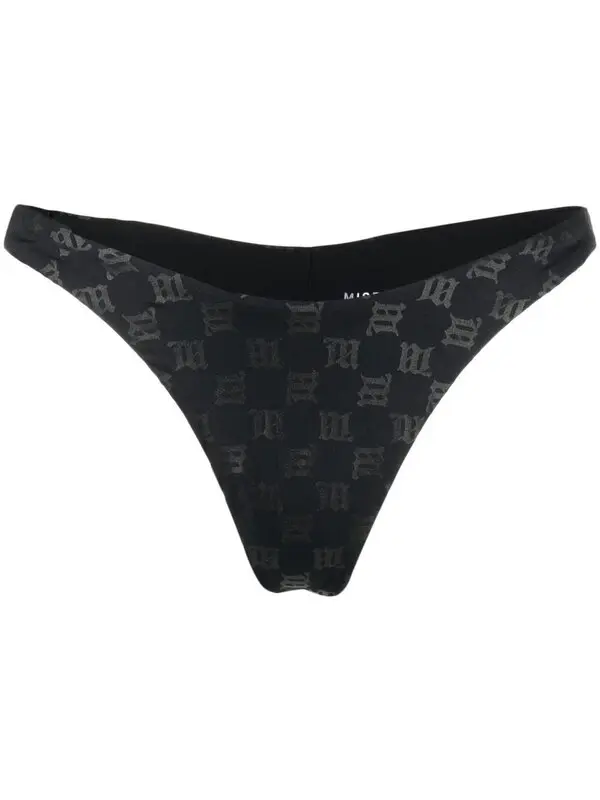 MISBHV Monogram Bikini Bottom - Black