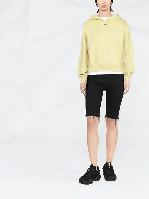 Off-White Off-stamp Cropped Hoodie