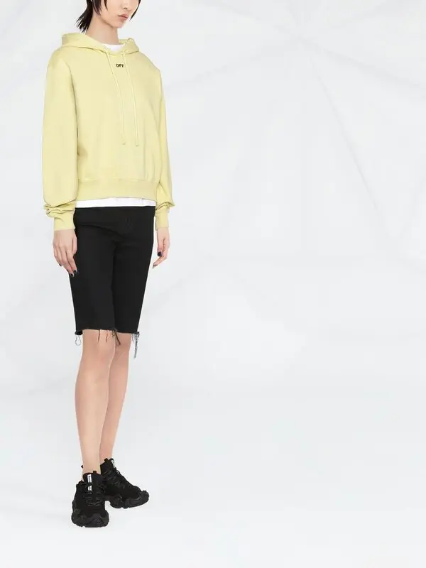 Off-White Off-stamp Cropped Hoodie