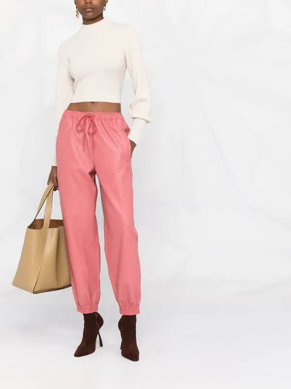 Stella McCartney Faux Leather Tapered Trousers
