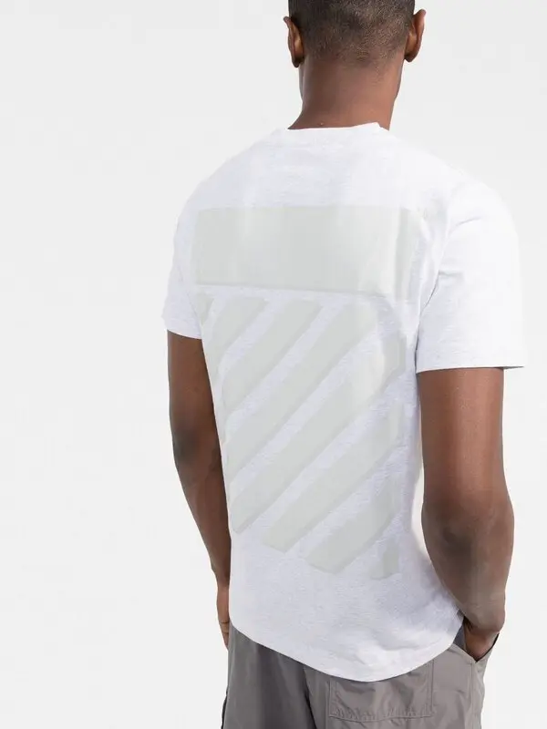 Off-White Diag Tab Cotton T-shirt - Grey