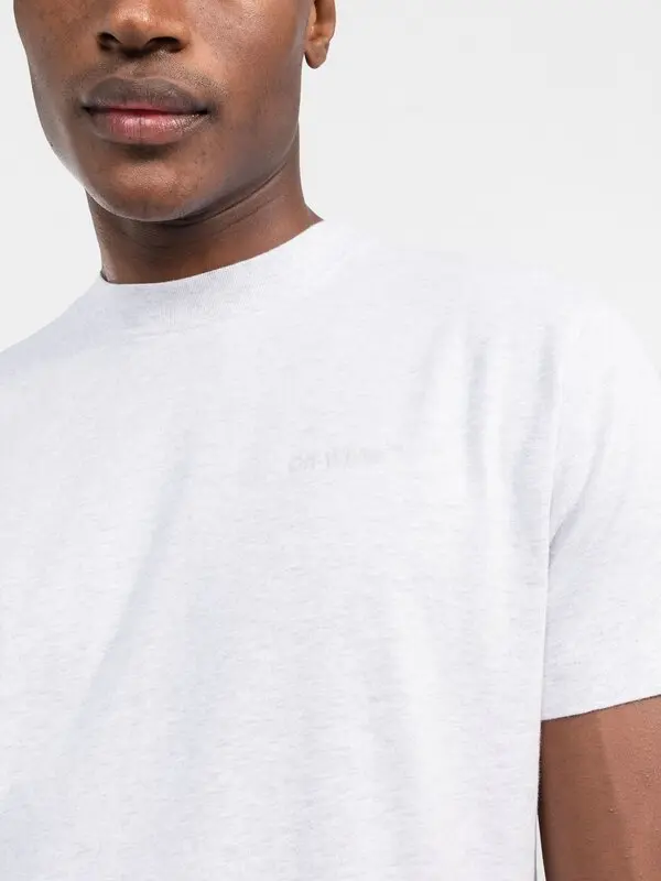 Off-White Diag Tab Cotton T-shirt - Grey