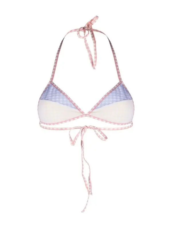 DIESEL® Check-print Bikini Top