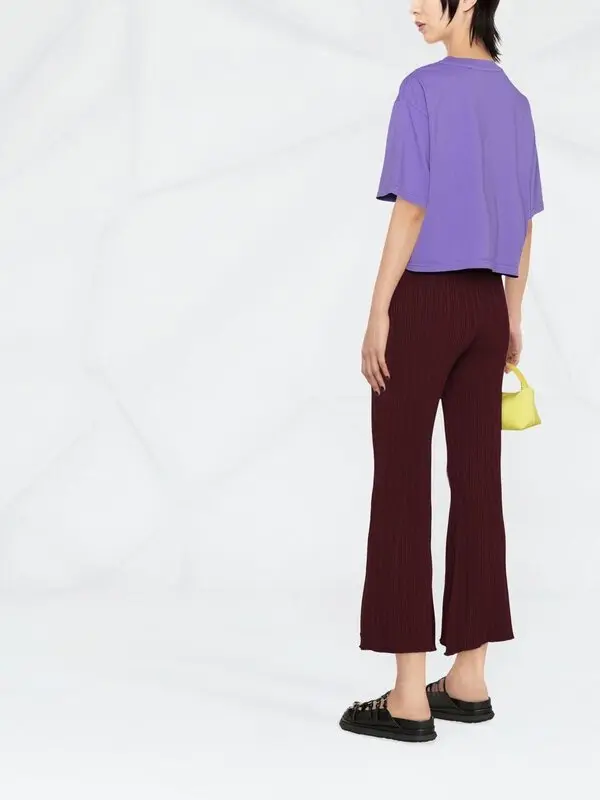 1017 Alyx 9sm Logo-print Cropped T-shirt - Purple