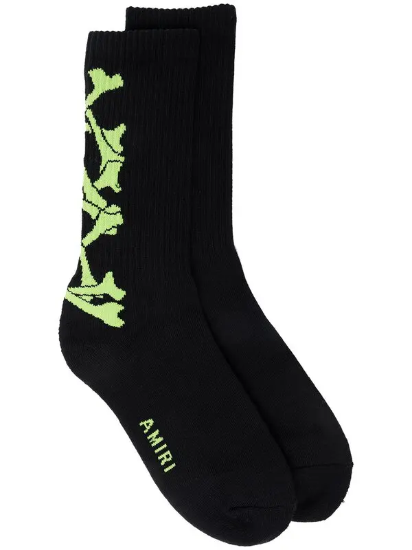 Amiri Skeleton-print Socks