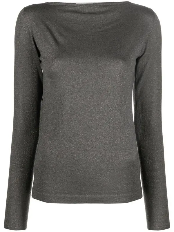 Brunello Cucinelli Cashmere-silk Blend Knit Top - Grey