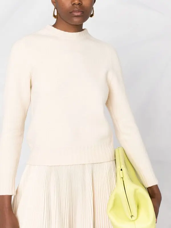 JIL SANDER Crew-neck Knitted Jumper - Neutrals