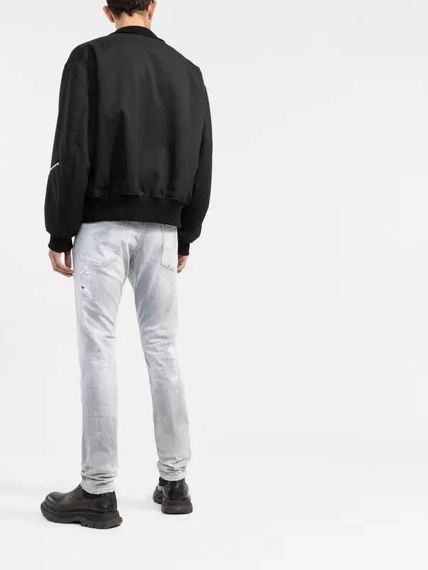 Dsquared2 Cotton Distressed Paint Splatter Jeans