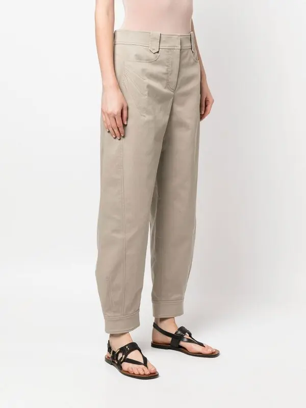 Alberta Ferretti High-waisted Cropped Trousers