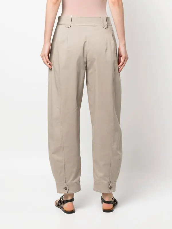 Alberta Ferretti High-waisted Cropped Trousers
