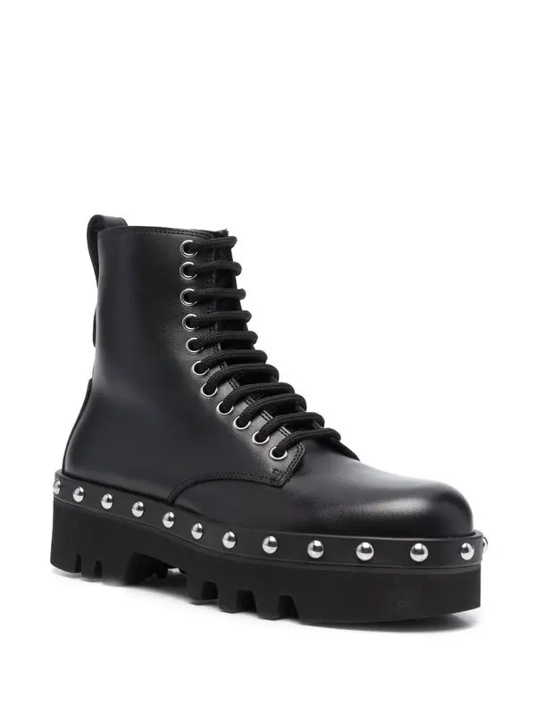 Furla Studded Lace-up Boots