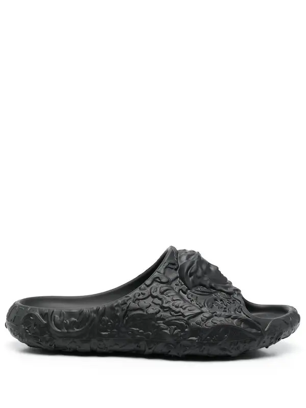 Versace Medusa Dimension Pool Slides - Black
