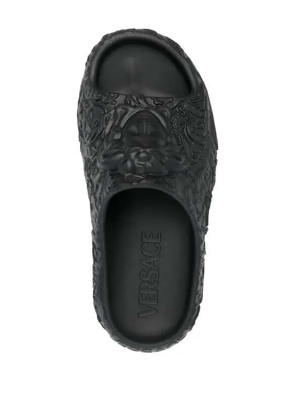 Versace Medusa Dimension Pool Slides - Black