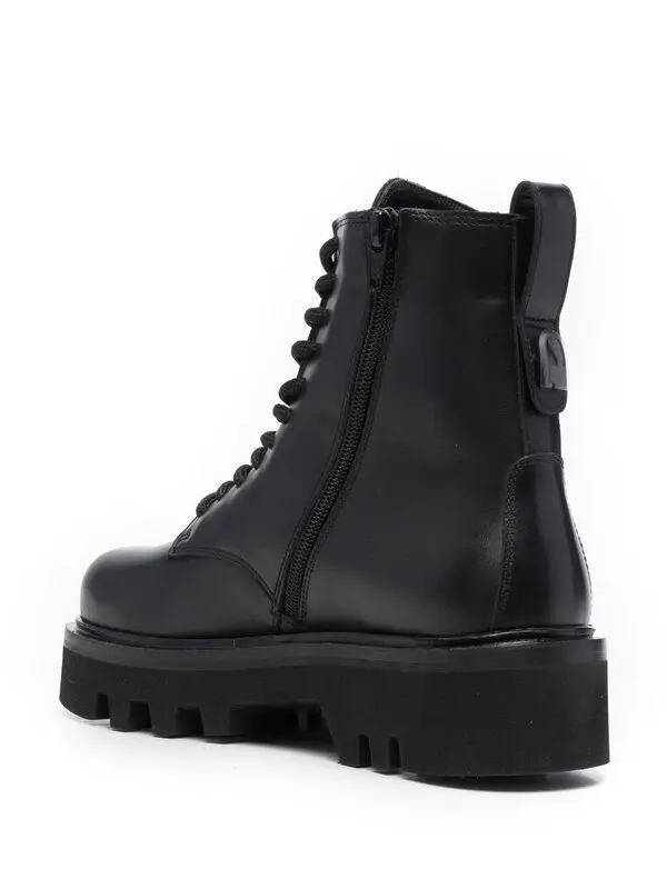 Furla Leather Lace-up Boots