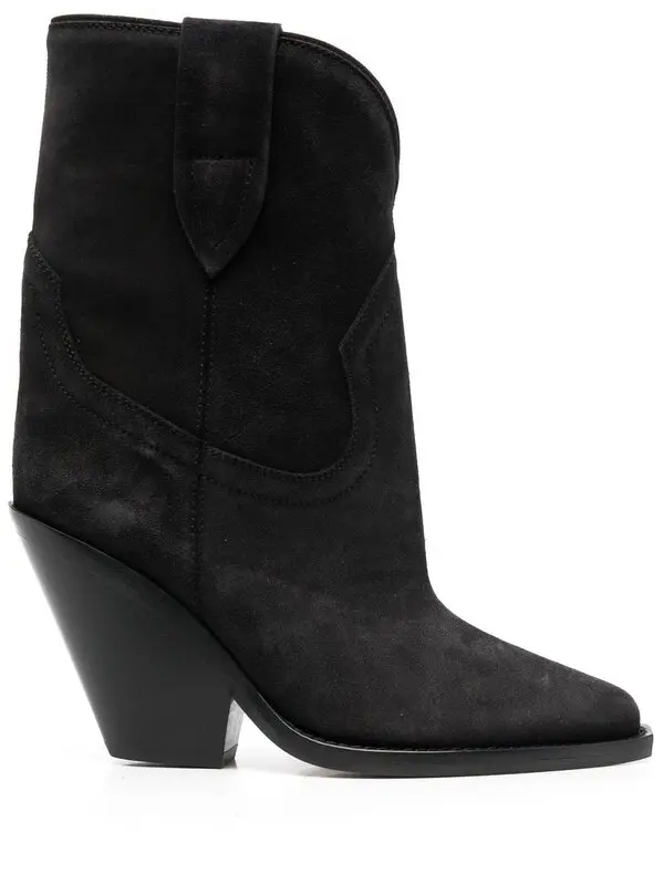Isabel Marant Étoile Leyane 90mm Suede Boots - Black