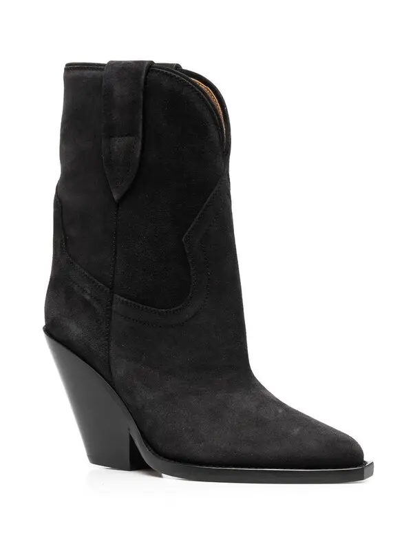 Isabel Marant Étoile Leyane 90mm Suede Boots - Black