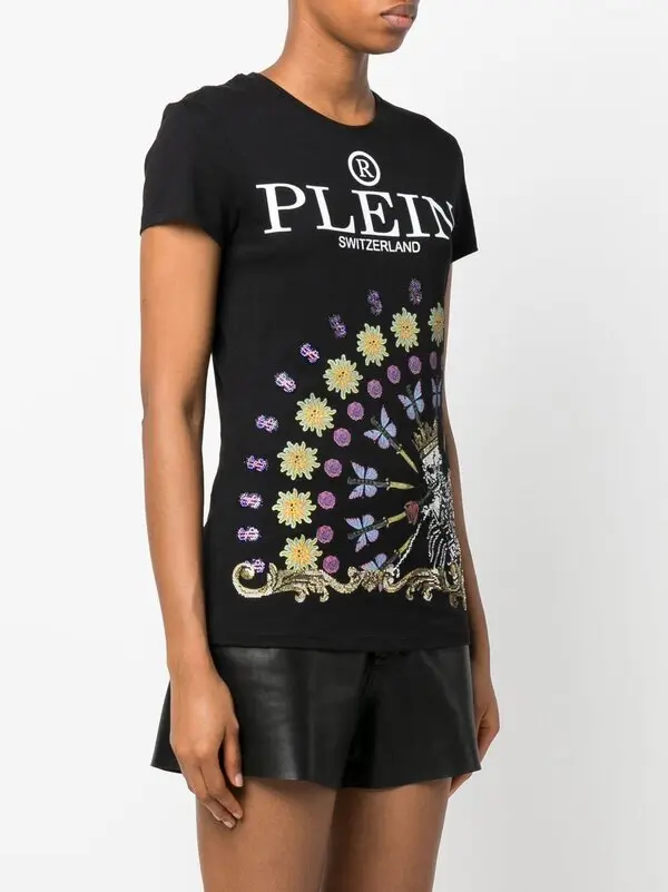 Philipp Plein Skeleton Print T-shirt - Black