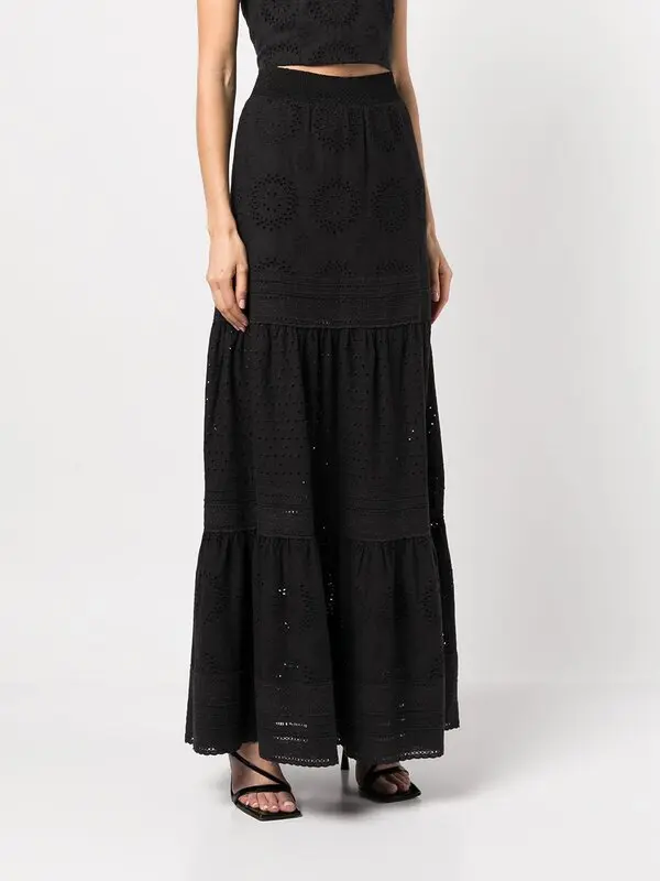 Alice + Olivia Reise Tiered Maxi Skirt