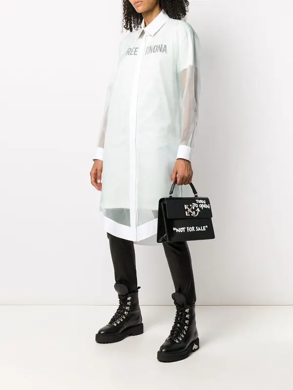 Off-White Free Winona-print Shirt Dress - Blue