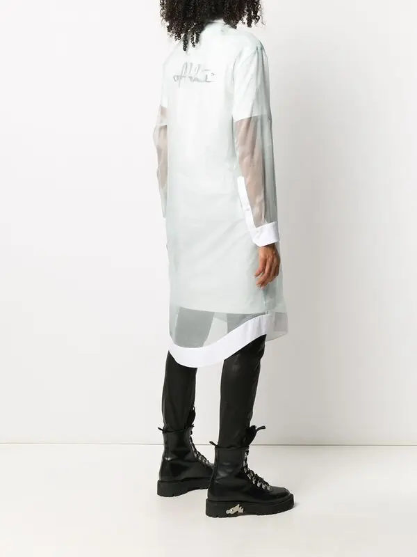 Off-White Free Winona-print Shirt Dress - Blue