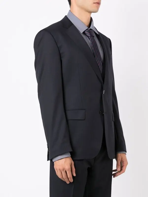 BOSS Slim-fit Suit Jacket In Virgin-wool Serge - Blue