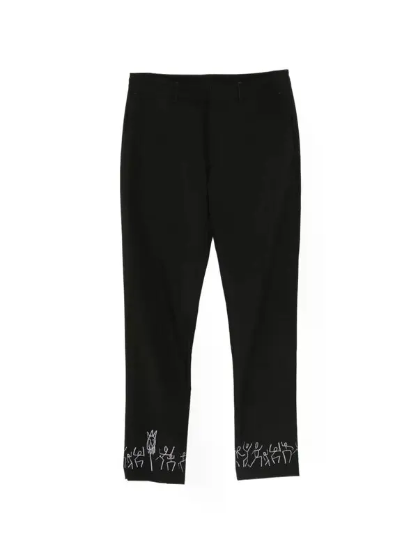 COUNTY OF MILAN Cross Trine Chino With Doodle Print