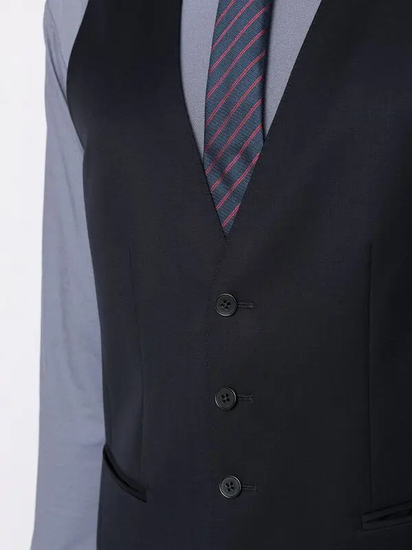 BOSS Button-down Tailored Waistcoat - Black