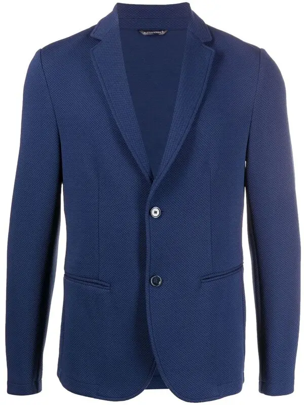 DANIELE ALESSANDRINI Fitted Single-breasted Button Blazer