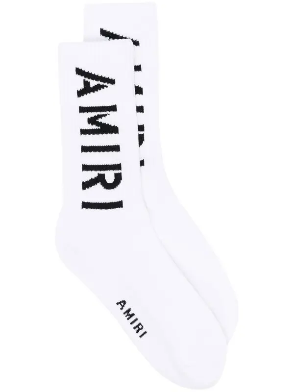 Amiri Logo-print Socks - White