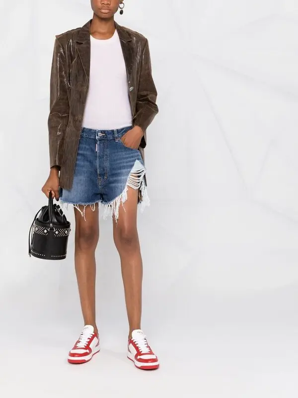 Dsquared2 Distressed Denim Shorts