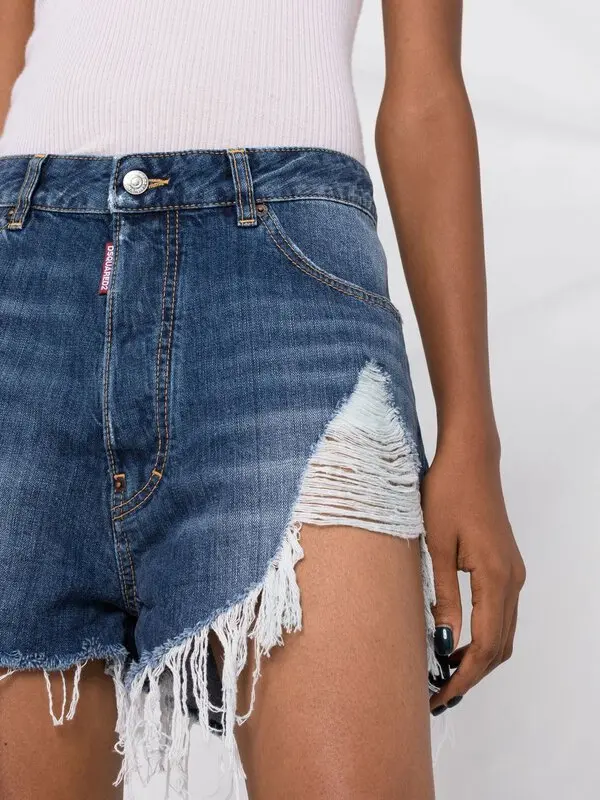 Dsquared2 Distressed Denim Shorts