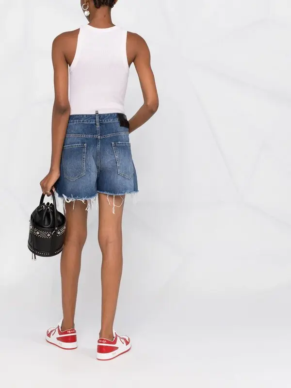 Dsquared2 Distressed Denim Shorts