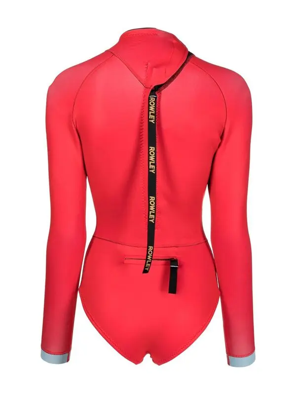 Cynthia Rowley Floral Print Mock Neck Wetsuit