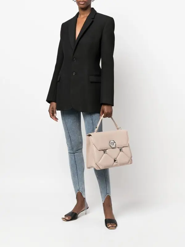 Philipp Plein Quilted Leather Top-handle Bag