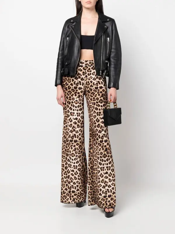 Philipp Plein Leopard-print Flared Trousers