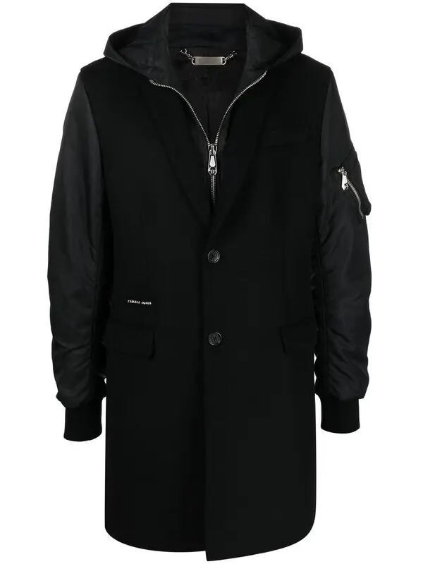 Philipp Plein Zip-up Hooded Coat