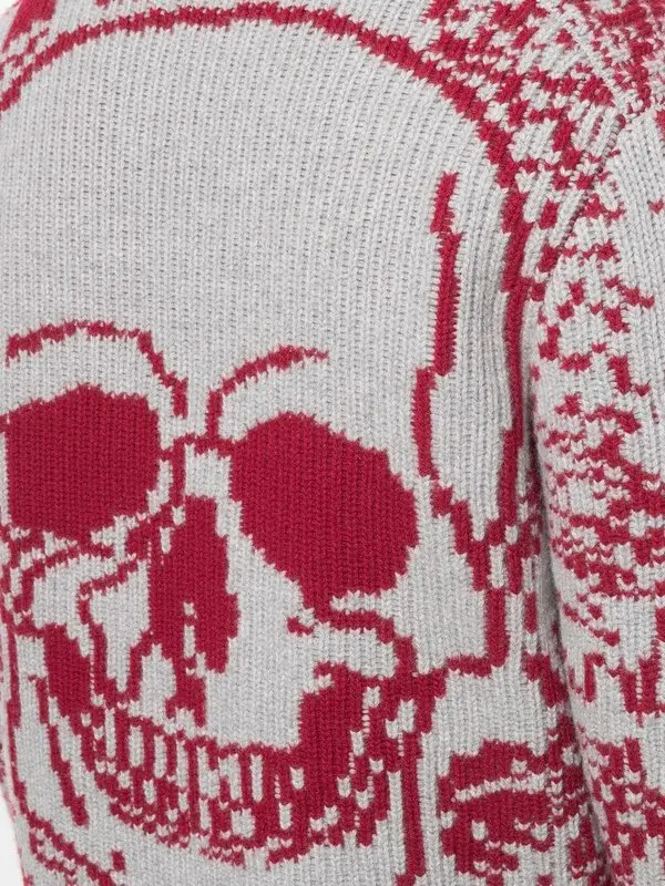 Philipp Plein Long Intarsia-knit Cardigan