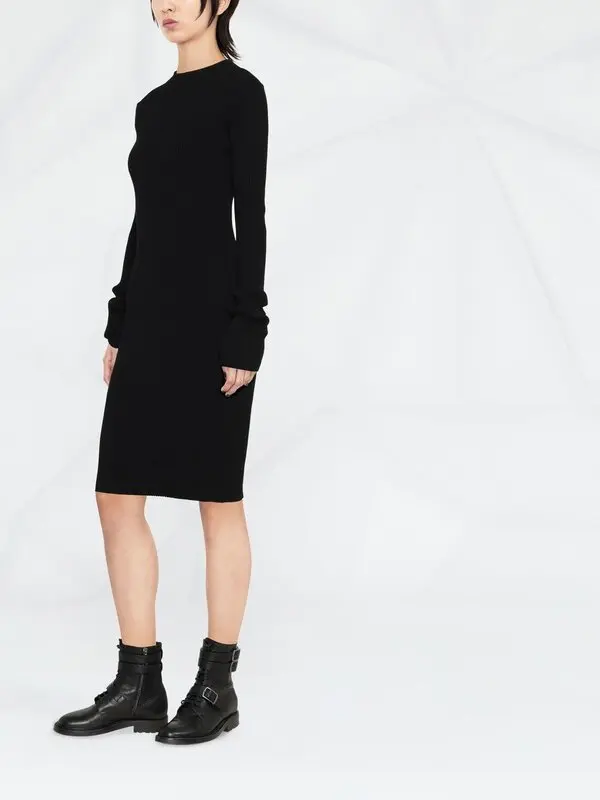 Philipp Plein Lace-up Detailed Midi Dress - Black