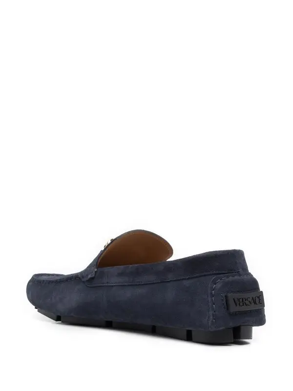 Versace La Medusa Suede Loafers - Blue