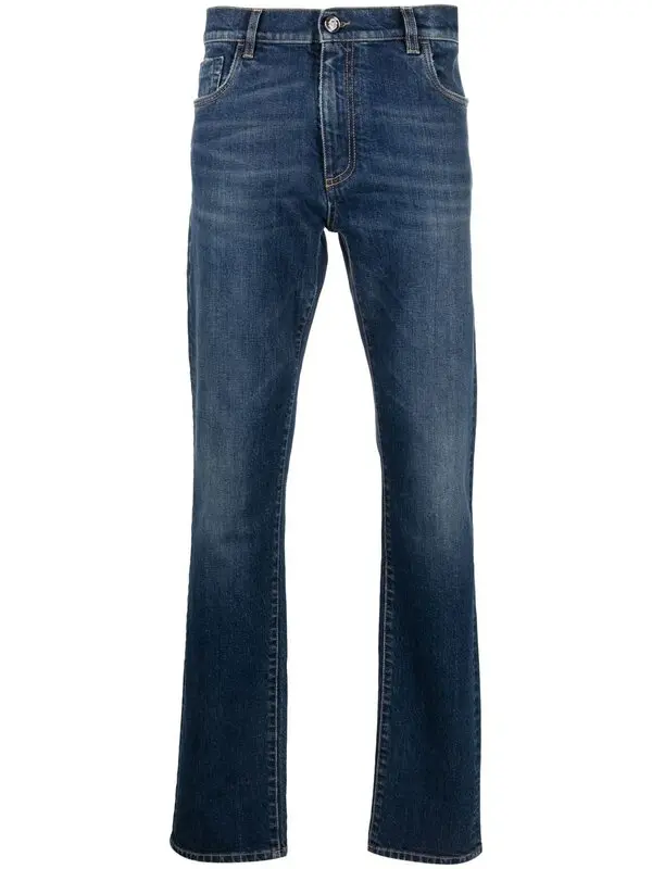 BILLIONAIRE Straight-cut Jeans With Logo Patch