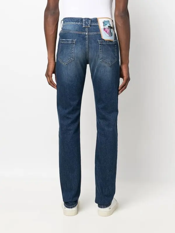 BILLIONAIRE Straight-cut Jeans With Logo Patch