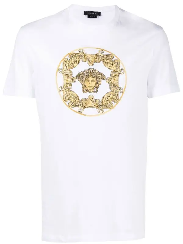Versace Medusa-print Organic Cotton T-shirt - White