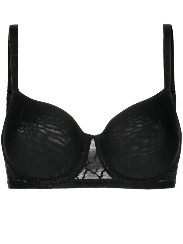 Wacoal Lace-detail Clasp-fastening Bra - Black