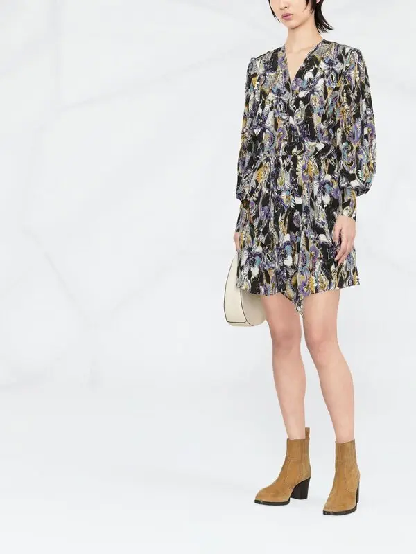 IRO PARIS Graphic-print Long-sleeve Dress