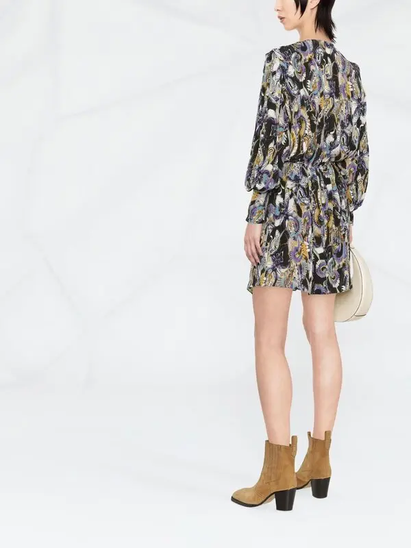 IRO PARIS Graphic-print Long-sleeve Dress