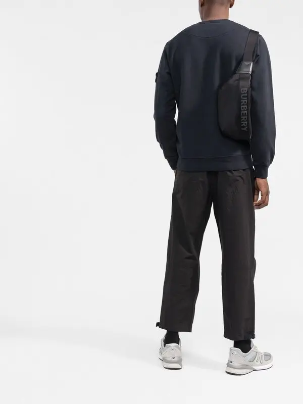 Stone Island Compass-patch Cotton Sweatshirt - Blue